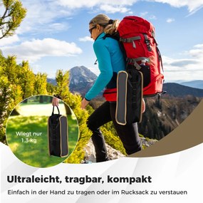 Costway Kempingová židle skládací ultralehká skládací židle s boční kapsou