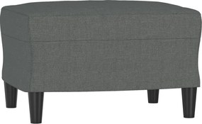 Křeslo s podnožkou tmavě šedé 60 cm textil 3201128