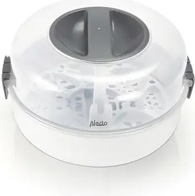 Alecto BW-04 bílá / Sterilizátor do mikrovlnné trouby / 4 láhve / 150