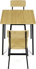 Jídelní stůl se dvěma židlemi AUT-O2121 OAK