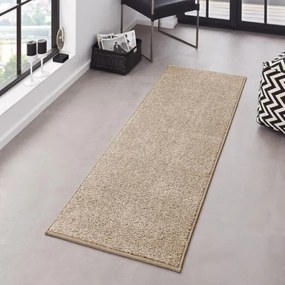 Hanse Home, Kusový koberec Pure 102662 Taupe/Cream, 80x400, béžová, kancelář