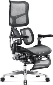 Ergonomická židle s podnožkou černá Premium Normal Size: Diablo V-Kinetic