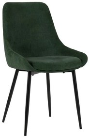 OnaDnes -20% Tmavě zelená manšestrová jídelní židle Tenzo Lex