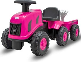 Dětské odrážedlo traktor s vlečkou Benny Baby Mix růžový