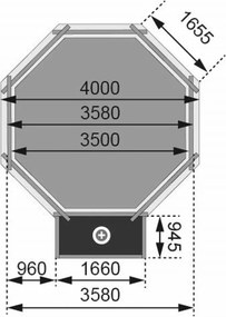 Bazén KARIBU model 1B (45627) 4,0 x 4,8 m LG3448