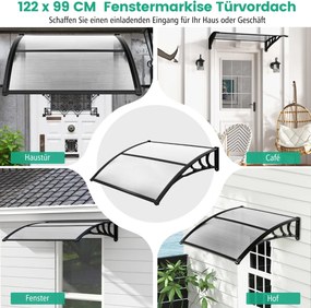 Costway Stříška předních dveří stříška psací stůl