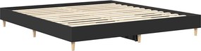 Rám postele bez matrace černý 180x200cm Dřevěné konstrukce 3329022