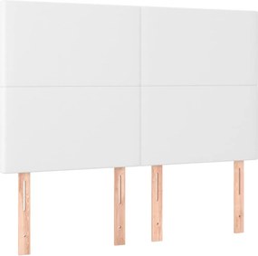 Box spring postel s matrací bílá 140 x 190 cm umělá kůže 3137540
