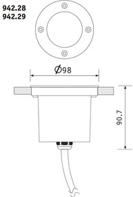 Paulmann 94228 Plug&Shine zápustné venkovní svítidlo 4W LED 3000K, průměr 9,8cm, IP65