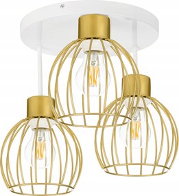 Lampa stropní svítidlo stropní lustr pevný loft zlatý 3