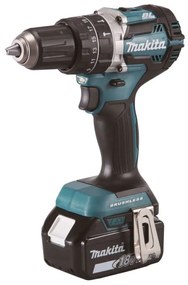 Makita - 18V AKU vrtací šroubovák s příklepem, 2x aku 3,0 Ah, nabíječka DHP484RFJ