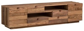 furniture-nabytek.cz - Masivní TV stolek z recyklovaného starého dřeva, hnědý – 180×45×45 cm