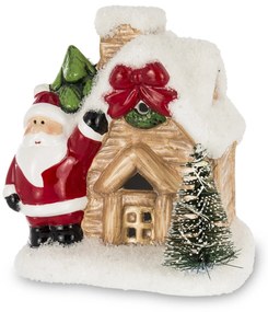 Keramická dekorace Santa u domečku 159988