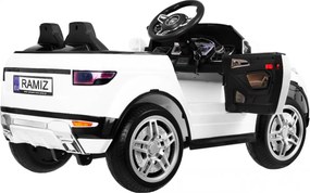 Ramiz Elektrické autíčko Rapid Racer pro děti, bílé SUV + dálkové ovládání