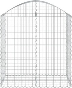 Klenutý gabionový koš 100 x 50 x 100/120 cm pozinkované železo 153435