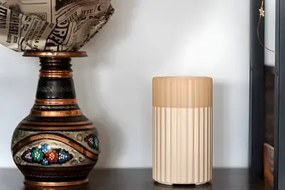 Airbi CANDLE béžová / Aroma difuzér / Efekt hořící svíčky / Ultrazvuko