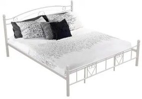 Kovová postel Brita New 180x200 bílá - TempoKondela
