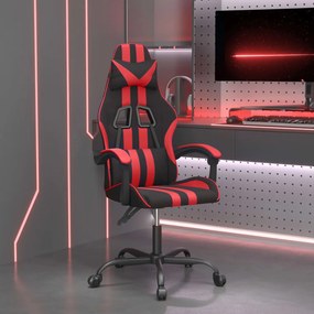 Herní židle černá a červená umělá kůže 3143819