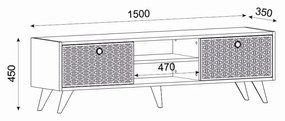 TV stolek New York 150 cm ořech