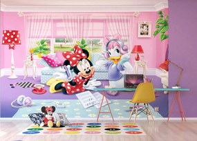 Dětská vliesová fototapeta na zed' Minnie a Daisy, Disney | 360 x 270 cm | DFTDNXXL 5035
