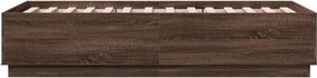Rám postele hnědý dub 90 x 190 cm kompozitní dřevo 3209757