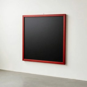 Toptabule.sk Černá křídová tabule v červeném dřevěném rámu COLOR 150x100 cm