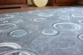 Kusový koberec DROPS Bubbles šedo-modrý