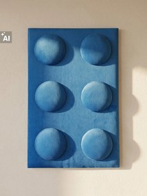 Sinsay - Sametový čalouněný panel ve tvaru kostky - modrá