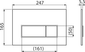 ALCA Ovládací tlačítko pro předstěnové instalační systémy, chrom-mat M572