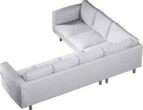 Potah na pohovku IKEA Norsborg rohová 5-místná barva bílá látka pletený vzor