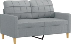 3dílná sedací souprava s polštáři světle šedá textil 3201298