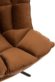 Hnědé sametové relaxační křeslo Chair Relax Bubby Brown - 78*73*92cm