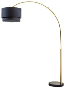 Lounge stojací lampa černo-zlatá 210 cm