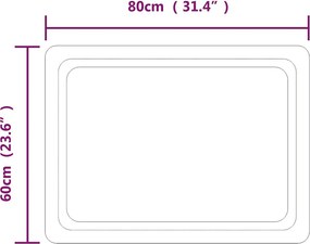 Koupelnové zrcadlo s LED osvětlením 80x60 cm 151787