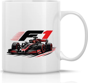 F1 - klasický bílý keramický hrníček 300 ml