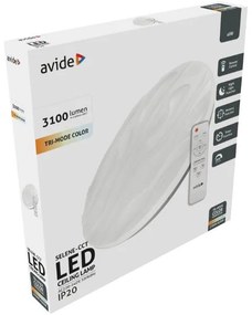 Prémiové led stropní svítidlo Avide Selene XL 49cm 48W 3100lm CCT dálkové ovládání, 3 roky