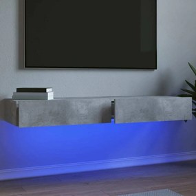 vidaXL TV skříňky s LED osvětlením 2 ks 60 x 35 x 15,5 cm [842887] Barva: Betonová šedá