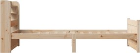 Rám postele s čelem 90 x 200 cm masivní borové dřevo 3306756