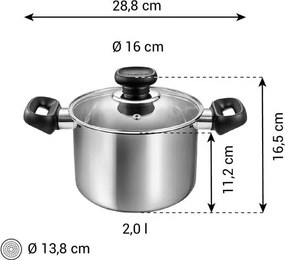 TESCOMA Hrnec BRAVA s poklicí ø 16 cm, 2,0 l