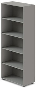 Vysoká skříň TopOffice Premium 79,8 x 40,4 x 196,5 cm, šedá