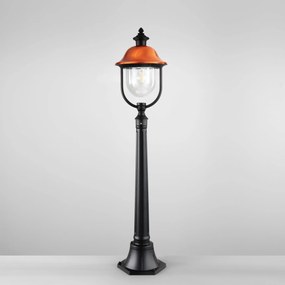 FAN LANT-VENEZIA-P1 Sloupkové svítidlo PALETTO VENEZIA černá/měď, 1xE27, IP44, 118 x 25 cm - FANEUROPE