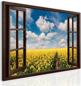 3D obraz jarní okno Velikost (šířka x výška): 120x80 cm