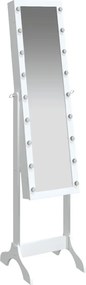 vidaXL Volně stojící zrcadlo s LED 34 x 37 x 146 cm [351766] Barva: Bílá