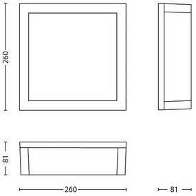 Philips - Venkovní stropní svítidlo SKIES 2xE27/14W/230V IP44 antracit