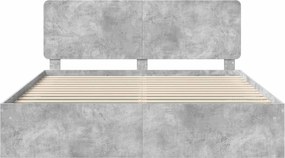 Rám postele s čelo Beton 180 x 200 cm Masivní borové dřevo 3412455