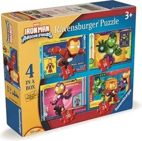 Ravensburger Iron Man a jeho úžasní přátelé / 4v1 / od 3 let