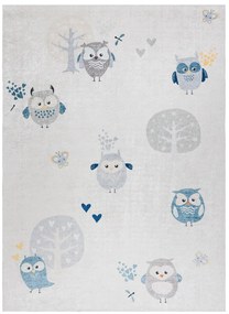 Dywany Łuszczów Dětský kusový koberec Bambino 1161 Owls grey - 80x150 cm