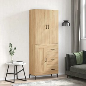 Skříň highboard dub sonoma 69,5 x 34 x 180 cm kompozitní dřevo