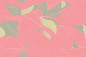 Samolepící tapeta vrstvené listy v růžovém