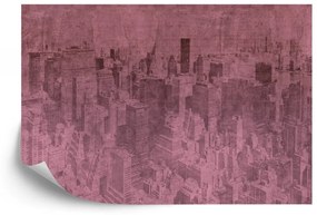 Fototapeta New York City Grunge I Pink Omyvatelný vlies 254x184